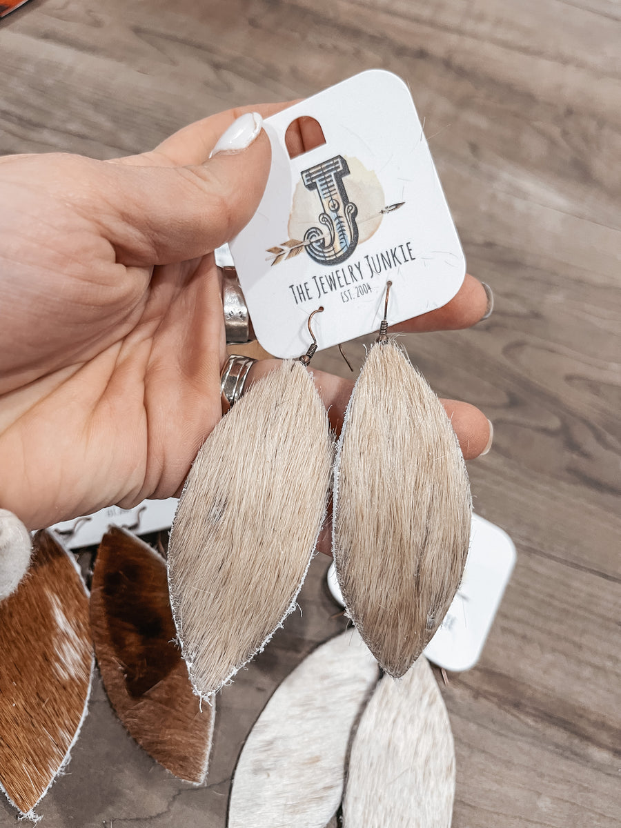Genuine Cowhide Oval Earrings – The Dirt Road Fashionista
